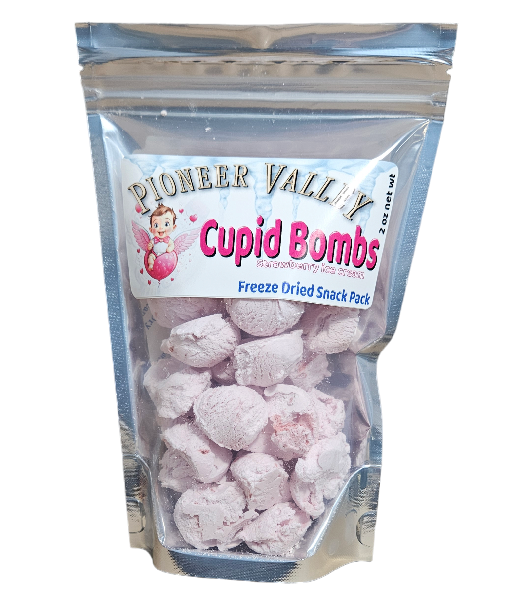 Cupid Bombs - Strawberry Ice Cream, Freeze Dried – PioneerValley